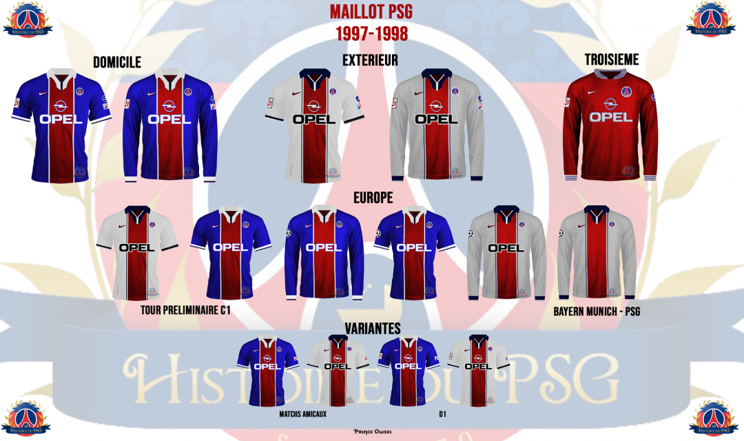 L'historique des maillots du PSG : Les années 1990 - Histoire du #PSG